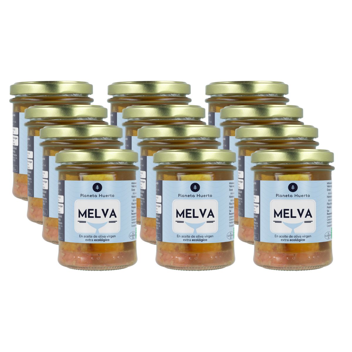 Pack 12x Melva en aceite de oliva virgen extra ECO Planeta Huerto 190 ...